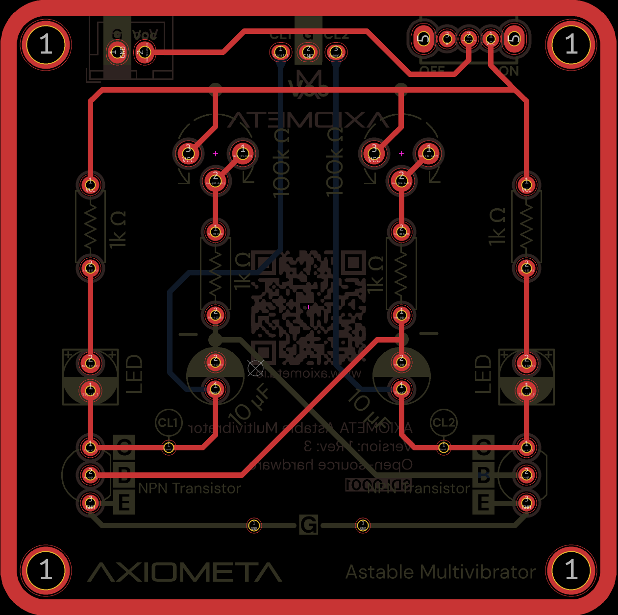 Axiometa Astable Multivibrator - Soldering Learning Kit