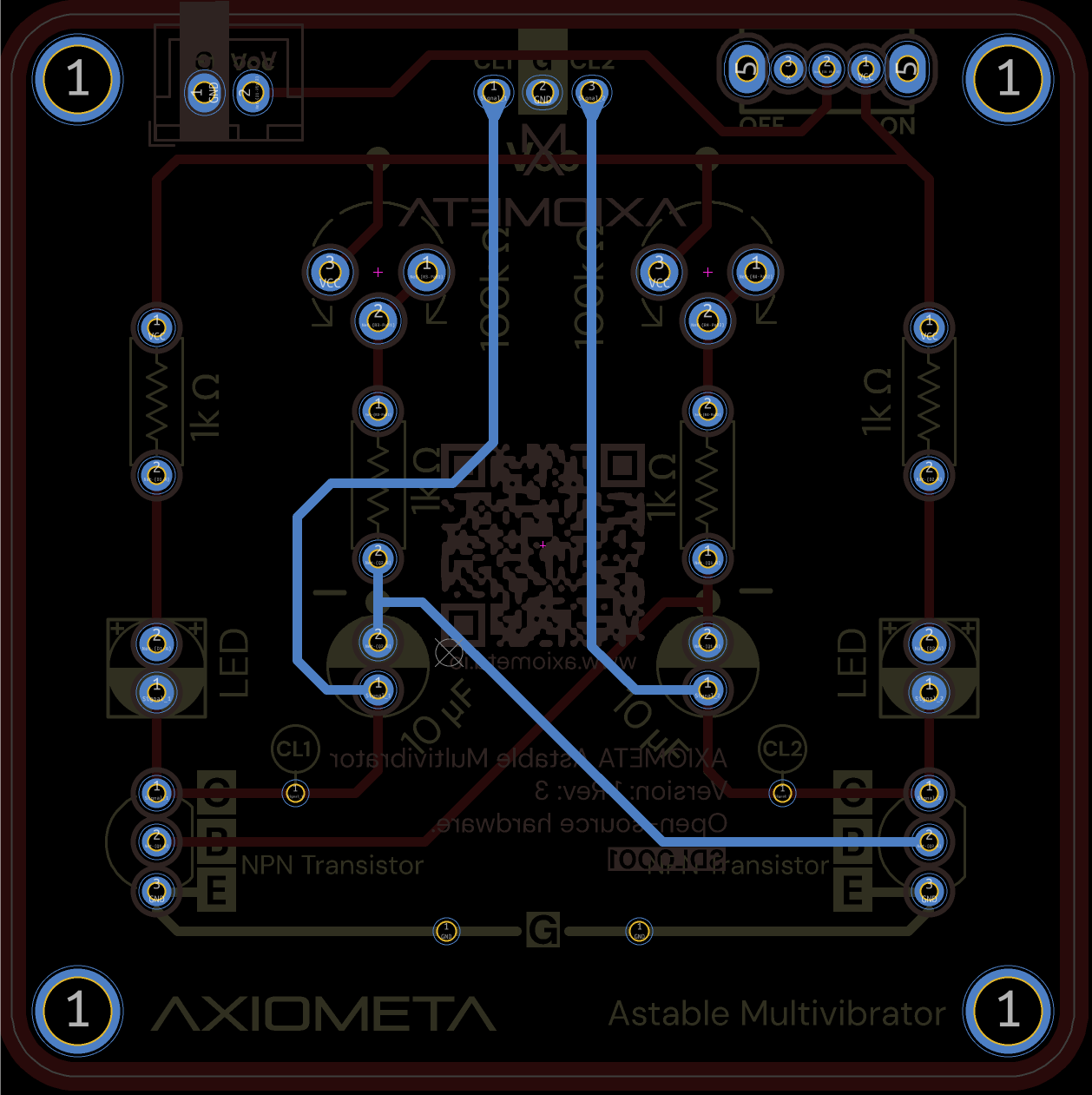 Axiometa Astable Multivibrator - Soldering Learning Kit